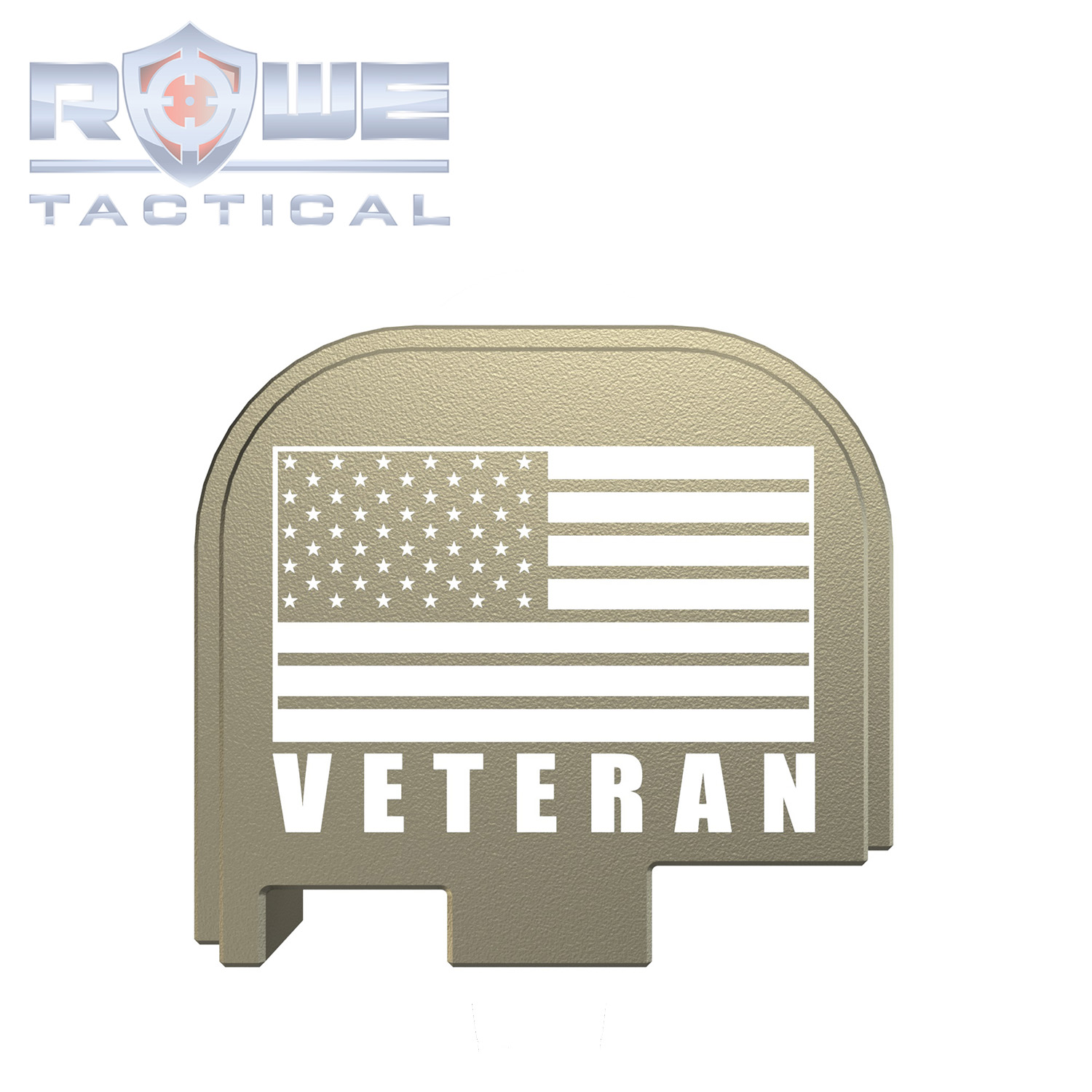 Back Plate For Glock 43/43X/48 - US Flag Veteran - Rowe Tactical